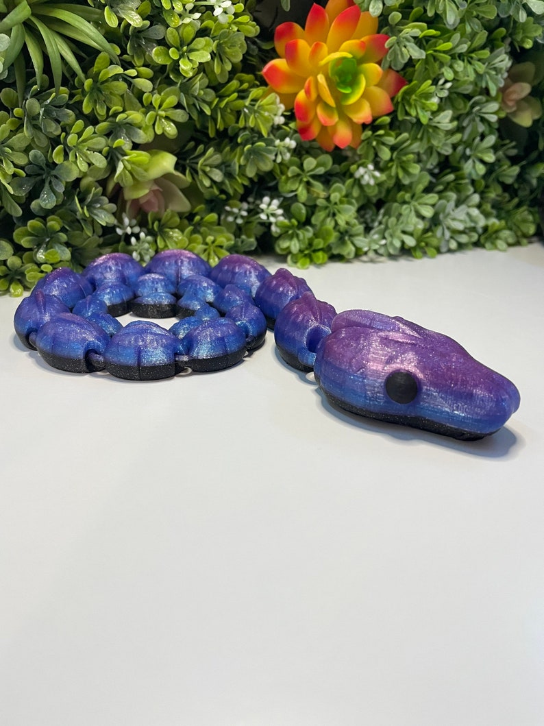 Articulating Snake 3d Printed Flexi Snake - Etsy Articulating Snake 3d Printed Flexi Snake - Etsy