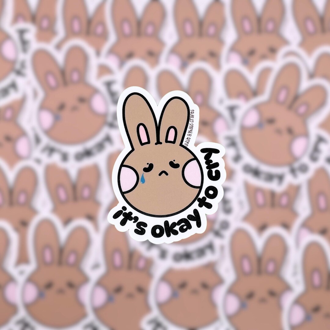 Its Okay to Cry Decal Sticker Sticker for Water Bottles Tumblers Laptop ...