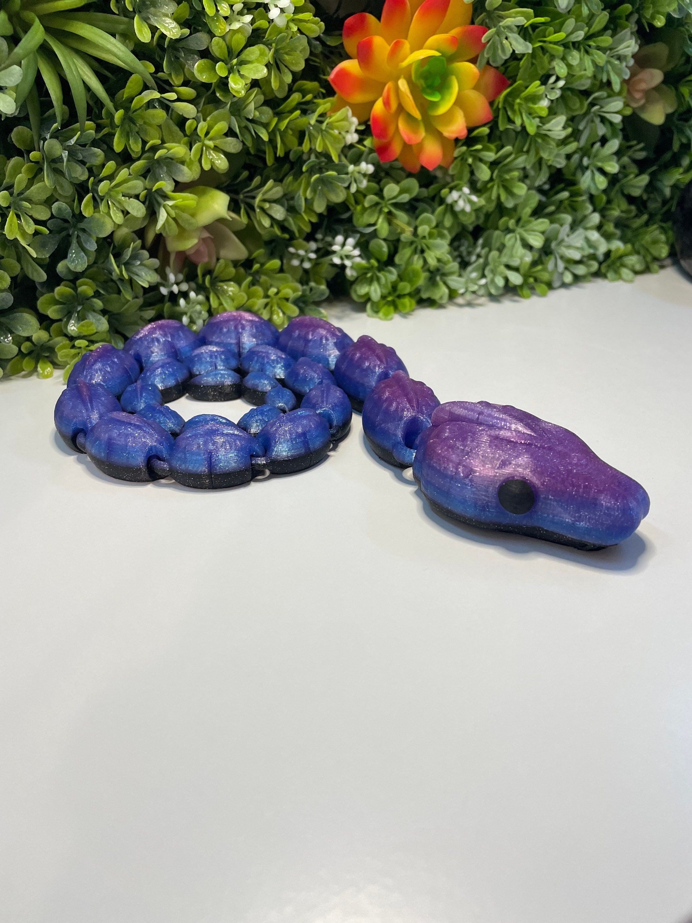Articulating Snake 3d Printed Flexi Snake - Etsy Articulating Snake 3d Printed Flexi Snake - Etsy