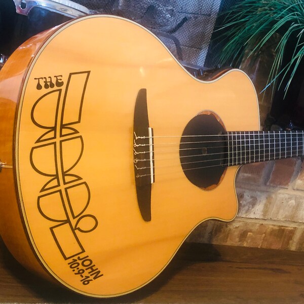 Christian Guitar Sticker - Etsy