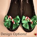 Christmas Shoe Embellishment, Holiday Footwear, Xmas Decor, Satin ...