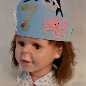 Under the Sea Birthday Theme, Felt Crown for Girl, Felt Crown for Boy ...