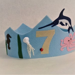 Under the Sea Birthday Theme, Felt Crown for Girl, Felt Crown for Boy ...