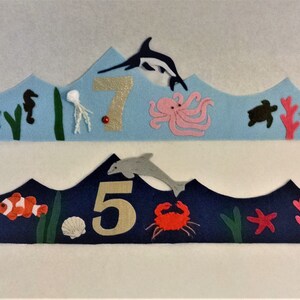 Under the Sea Birthday Theme, Felt Crown for Girl, Felt Crown for Boy ...