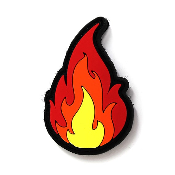 Flame Lick Fire PVC Rubber Tactical Morale Patch | Etsy