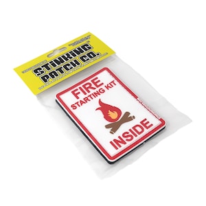 Fire Starting Kit Inside PVC Tactical Hook and Loop Patch | Perfect for ...