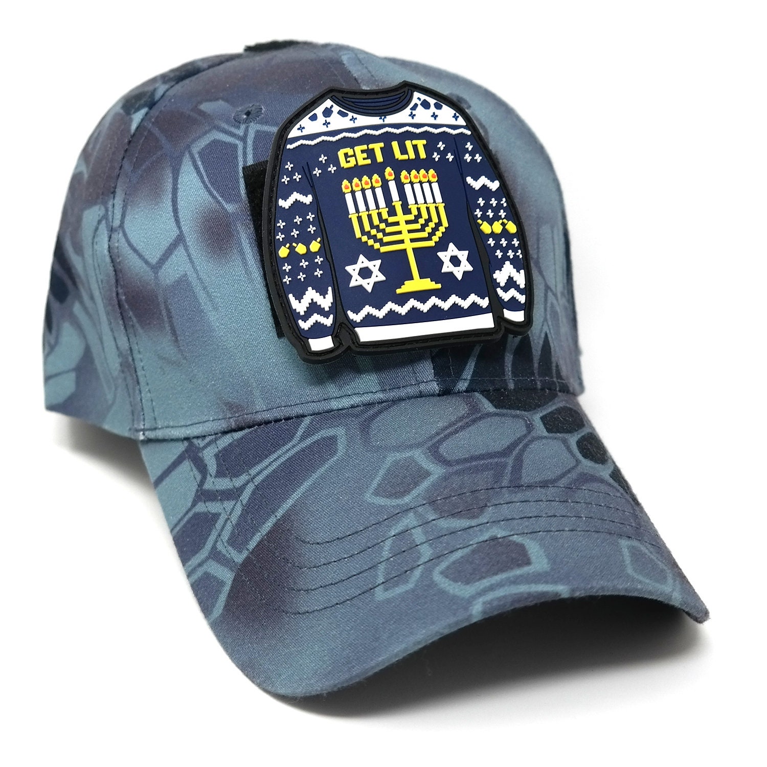 Get Lit Jewish Ugly Sweater PVC Rubber Tactical Patch | Etsy