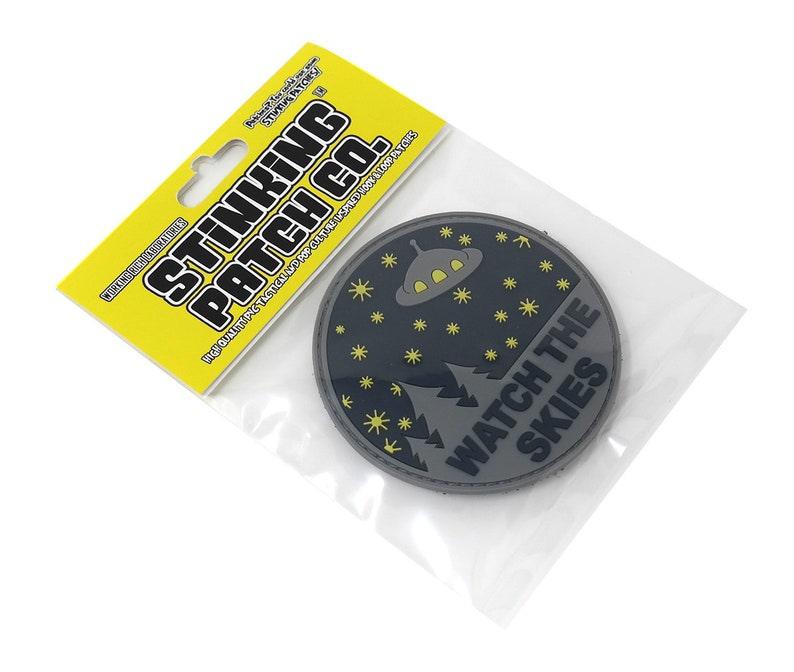 Watch the Skies PVC Rubber Morale Patch Funny Tactical Patch - Etsy