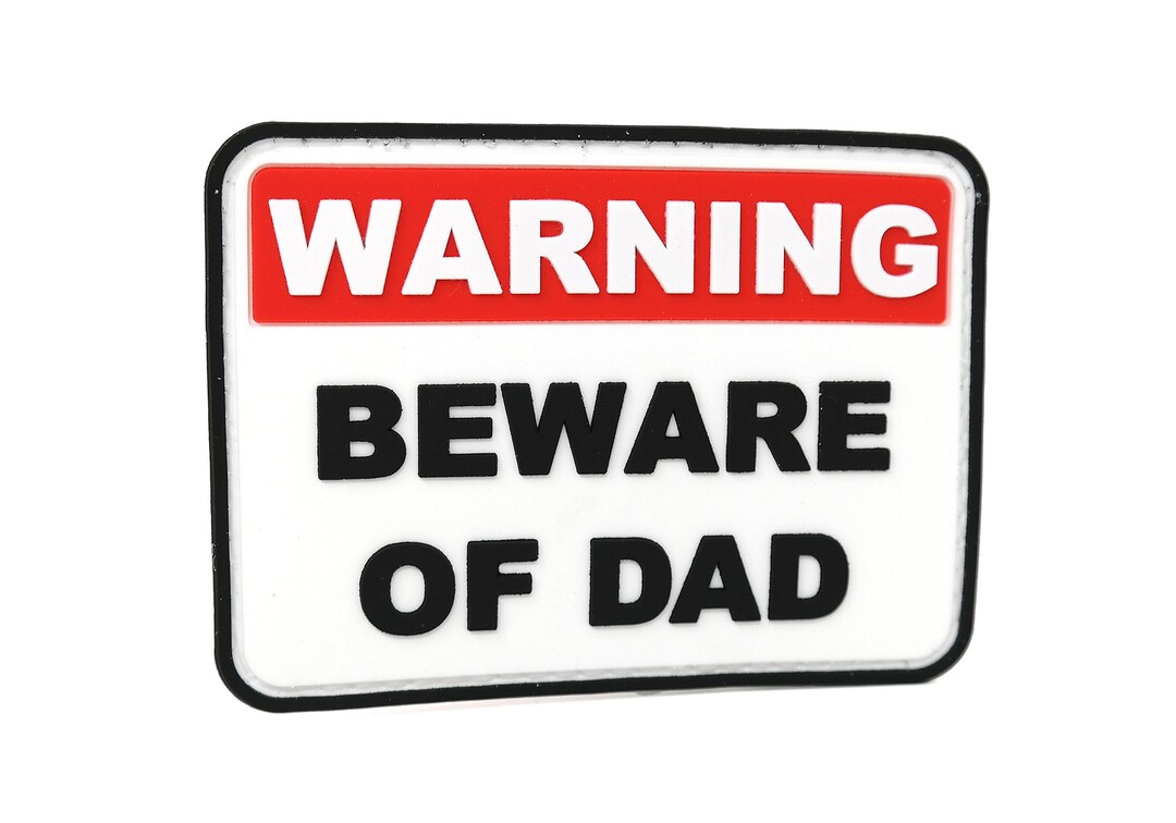 Warning Beware of Dad PVC Hook and Loop Patch | Funny Tactical Patch ...