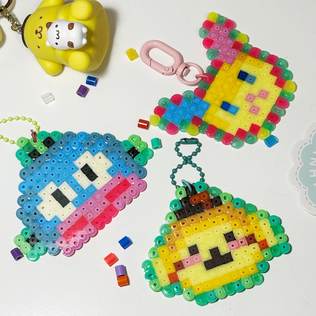 Sanrio Keychains!! Hama Perler Beads Handmade | Hangyodon | Usahana ...