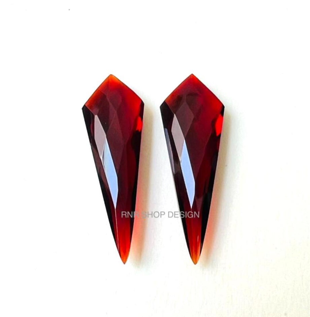 Garnet Quartz 30x10mm Kite Shape,tablet Cut Gemstone, Beads Jewelry ...