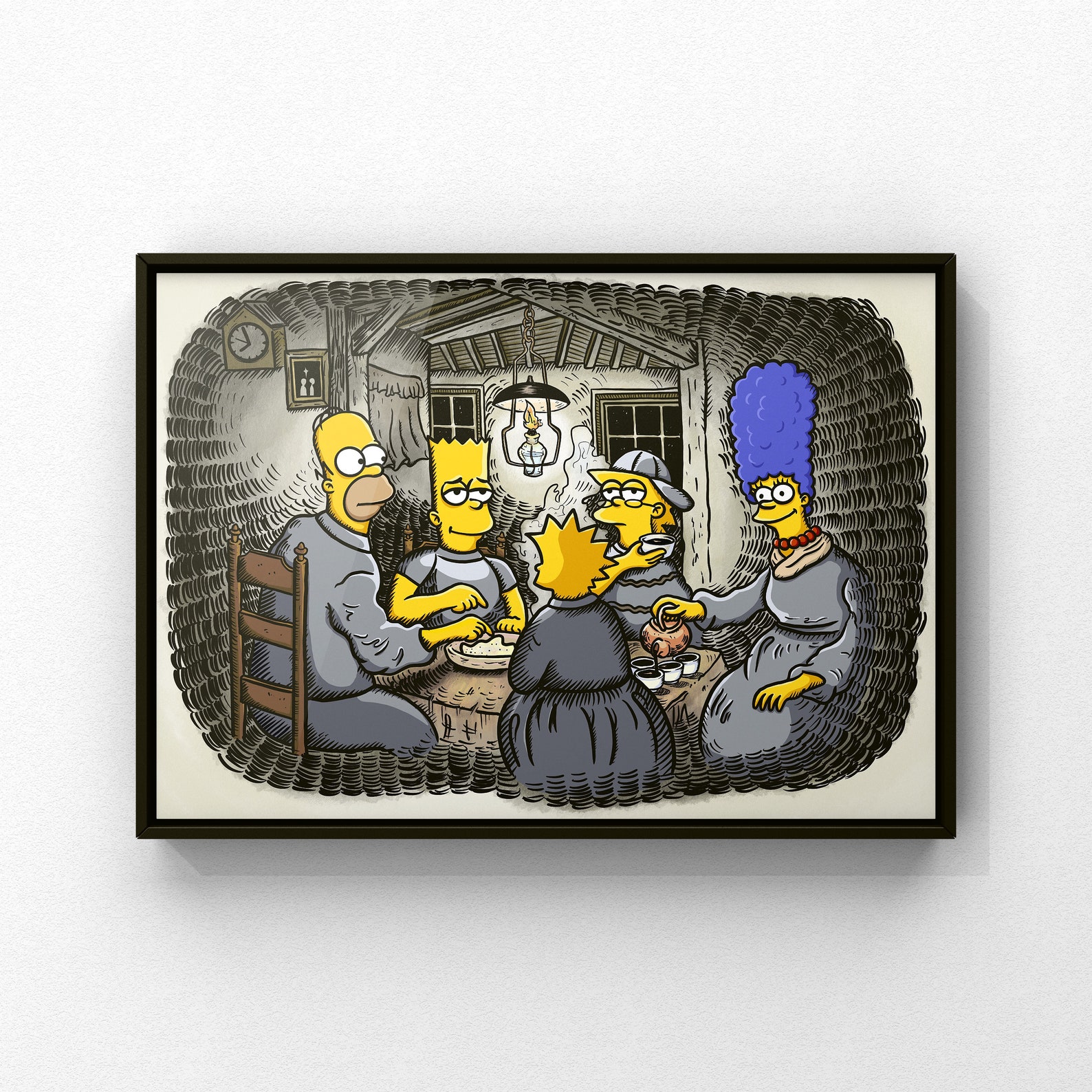 The Simpsons Poster Print Vincent van Gogh The Potato | Etsy
