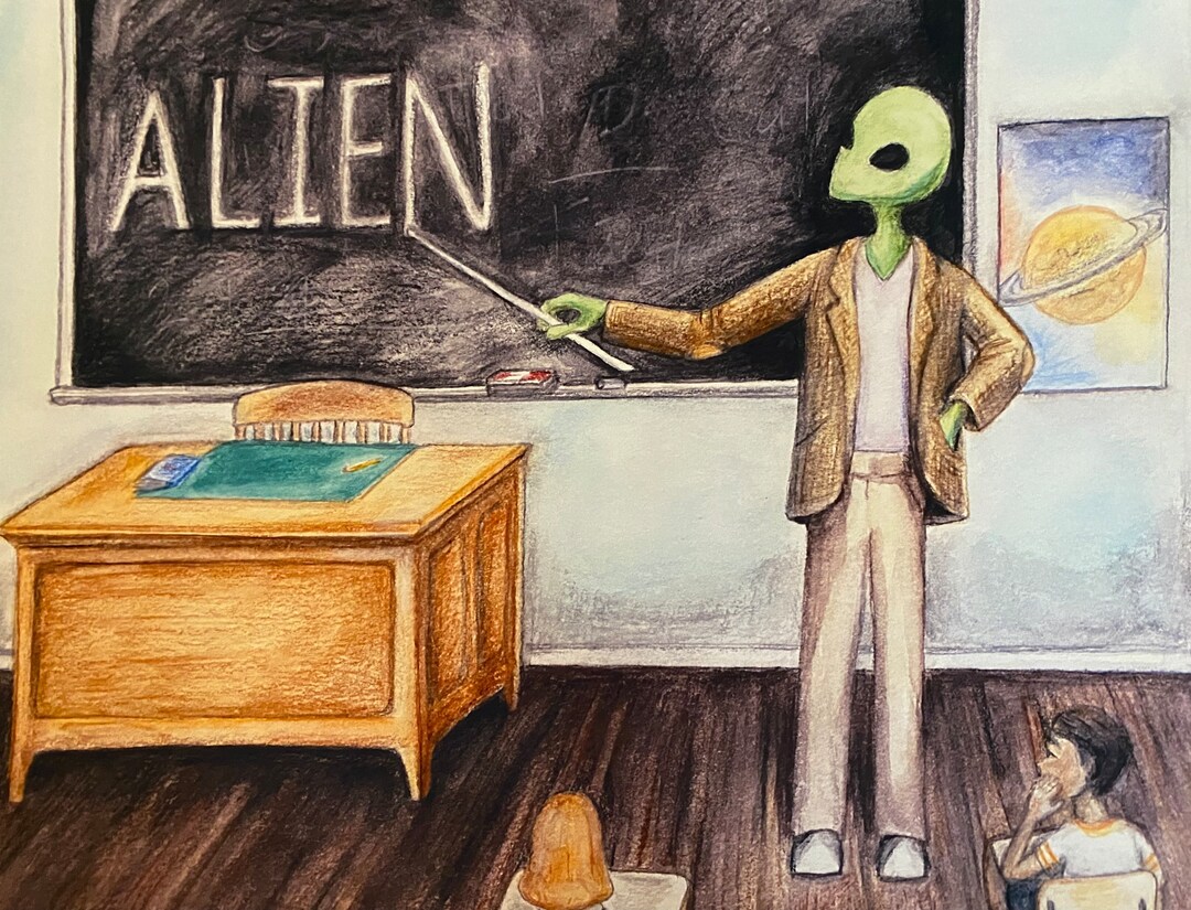Alien Education 8x10 Print - Etsy