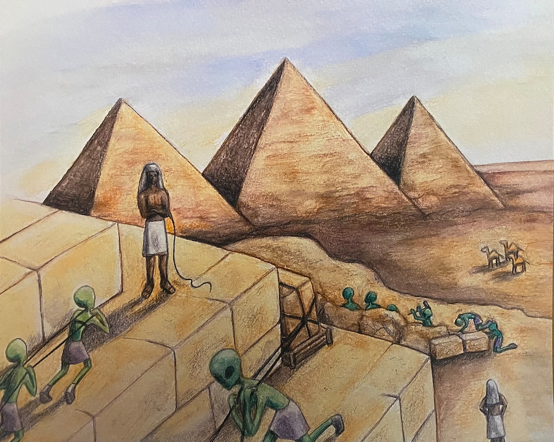 PRINT - Alien Pyramids - Etsy