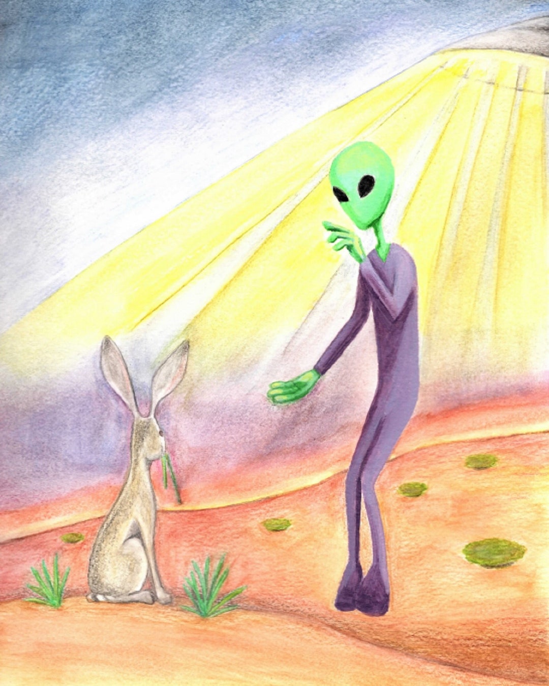 Alien Greetings PRINT - Etsy