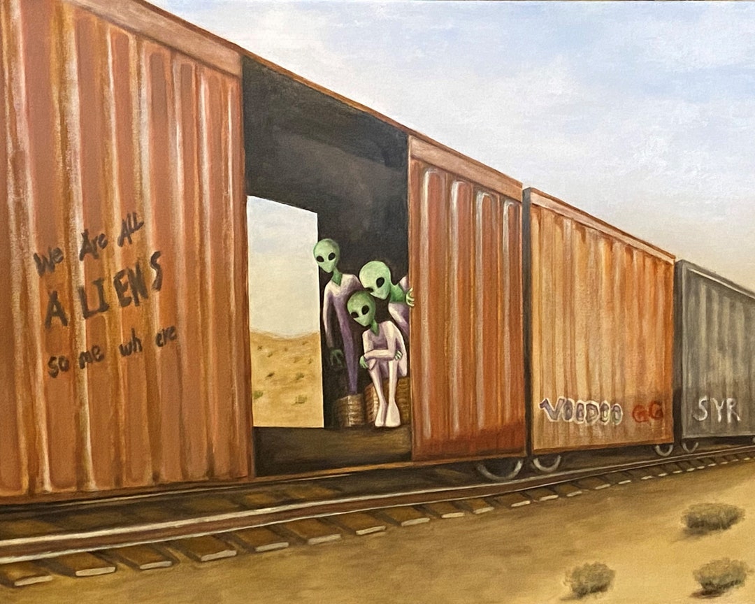 Alien Travelers PRINT - Etsy