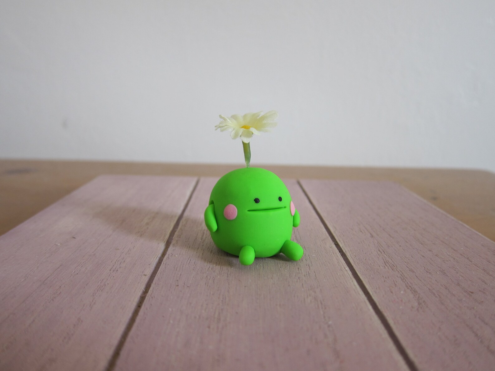 Daisy Frog Polymer Clay Sculpture Clay Frog Miniature Art - Etsy