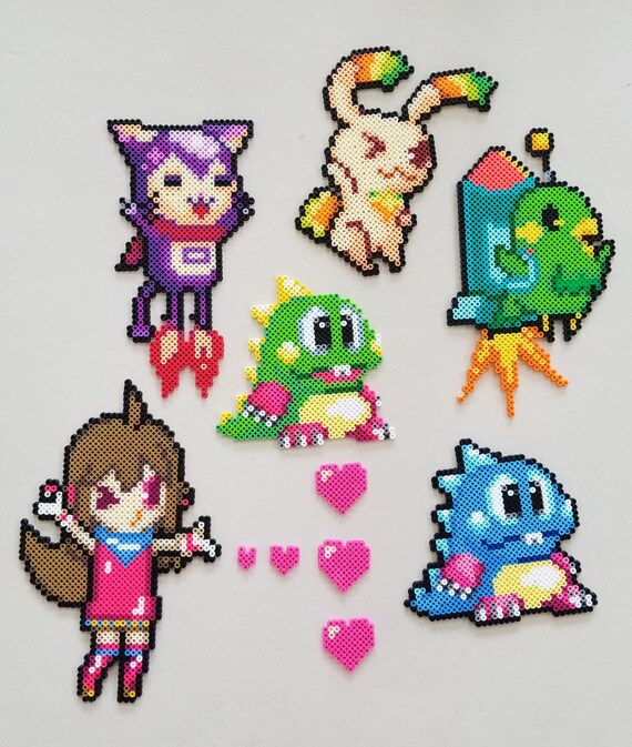 Pixel Bead Art Space Bust-A-Move Characters | Etsy
