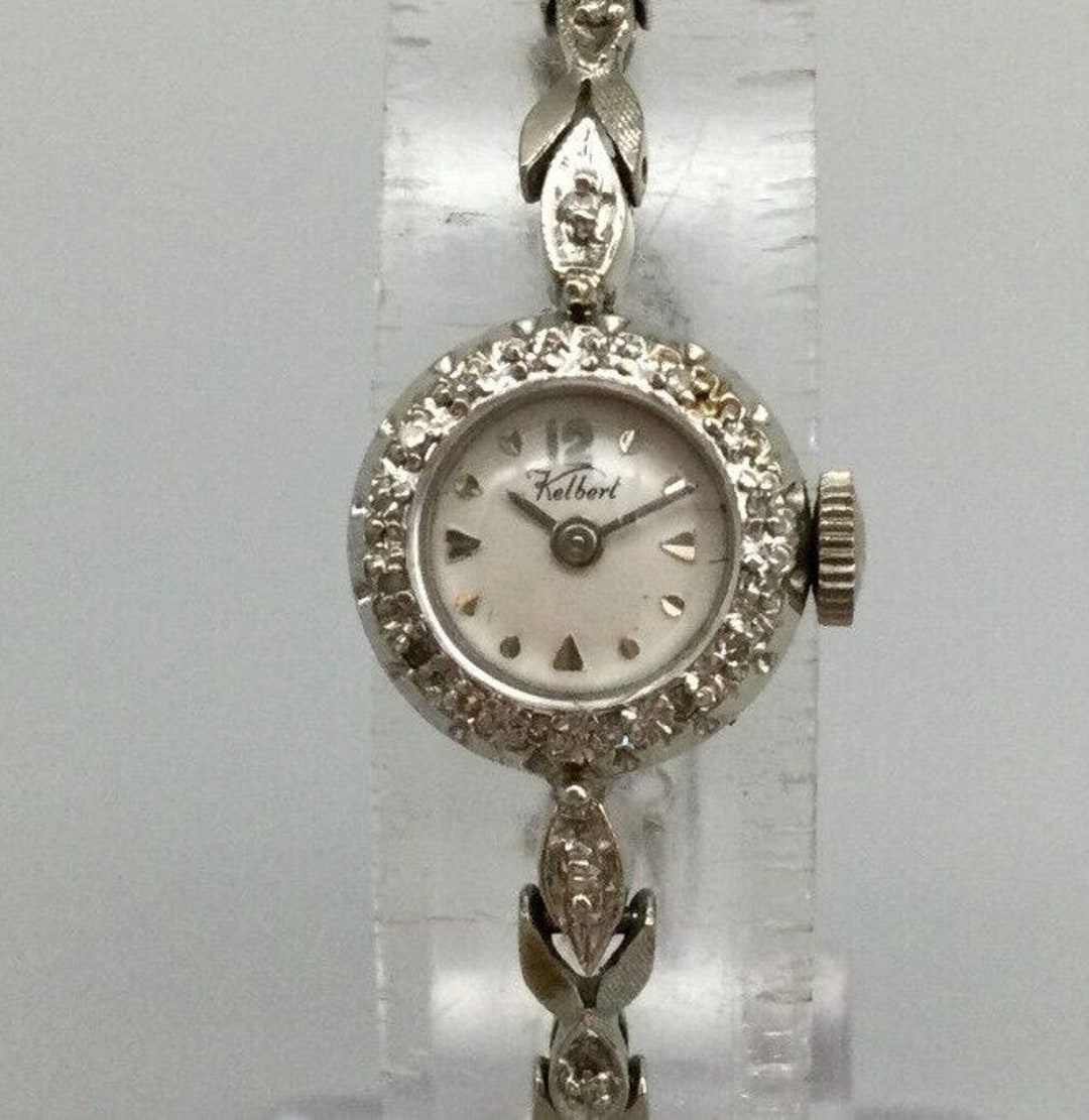 Vintage Kelbert Watch Women 14K Gold Diamond Cocktail Manual Wind 6 - Etsy