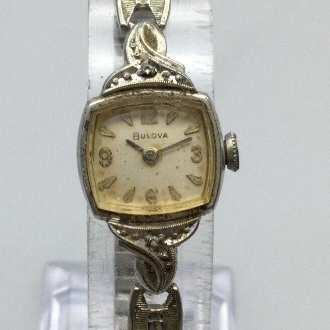 Vintage Bulova Watch Women 18mm 10K Rolled Gold Plate Cocktail Manual ...