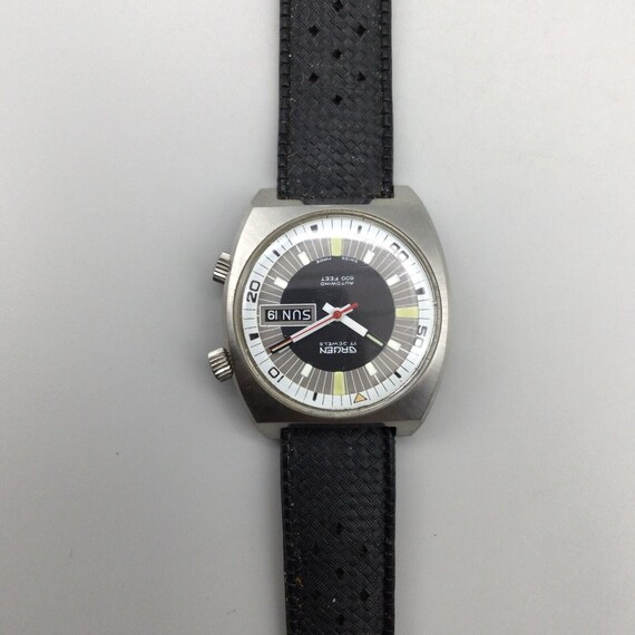 Vtg Gruen Autowind Diver Super Compressor Watch Men 6… - Gem