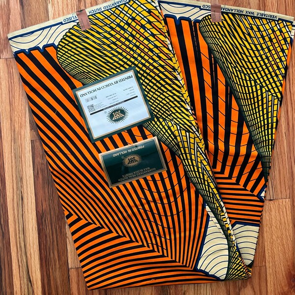Orange Ankara Fabric - Etsy