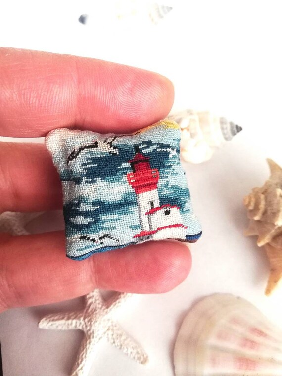 Miniatures Art And Collectibles Dollhouse Lighthouse Pillow Dollhouse