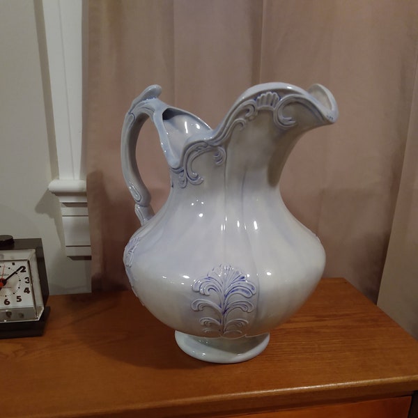 Antique Light Blue Pitcher - Etsy