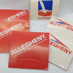 Vintage Six Sets of Four Obsolete Allegheny Airlines Promo Advertising ...
