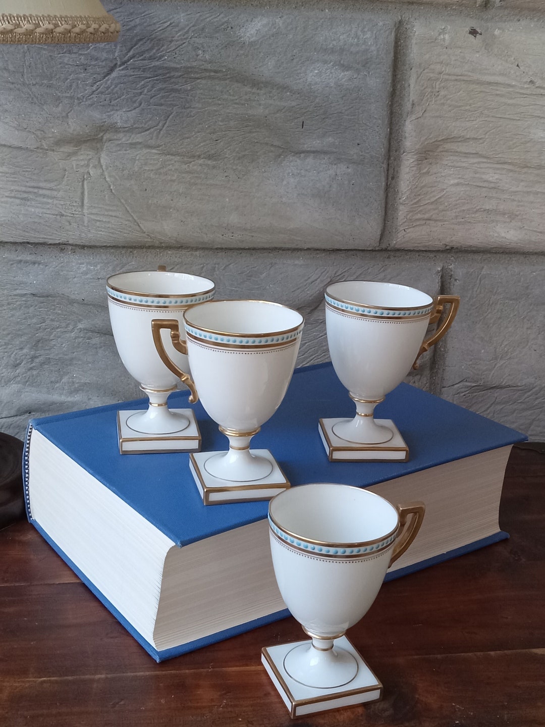 Antique Set of Four Lenox Demitasse Cups, Beautiful Eggshell White ...