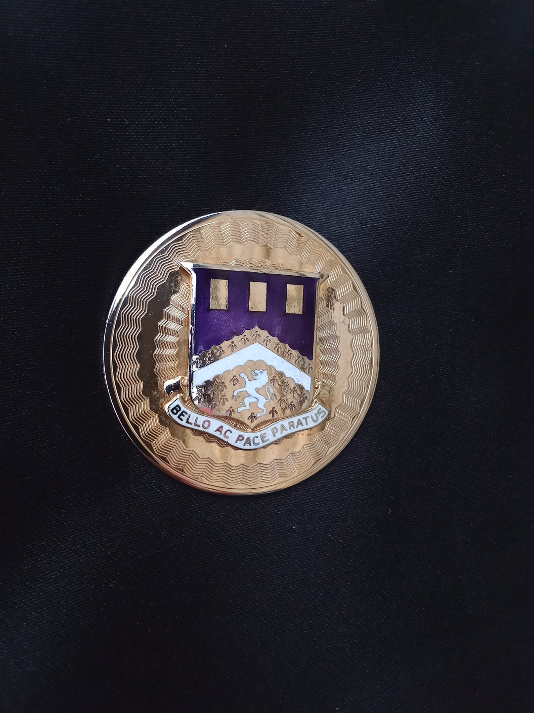 Vintage Military 112th Engineer Combat Battalion Bello Ac Pace Paratus ...