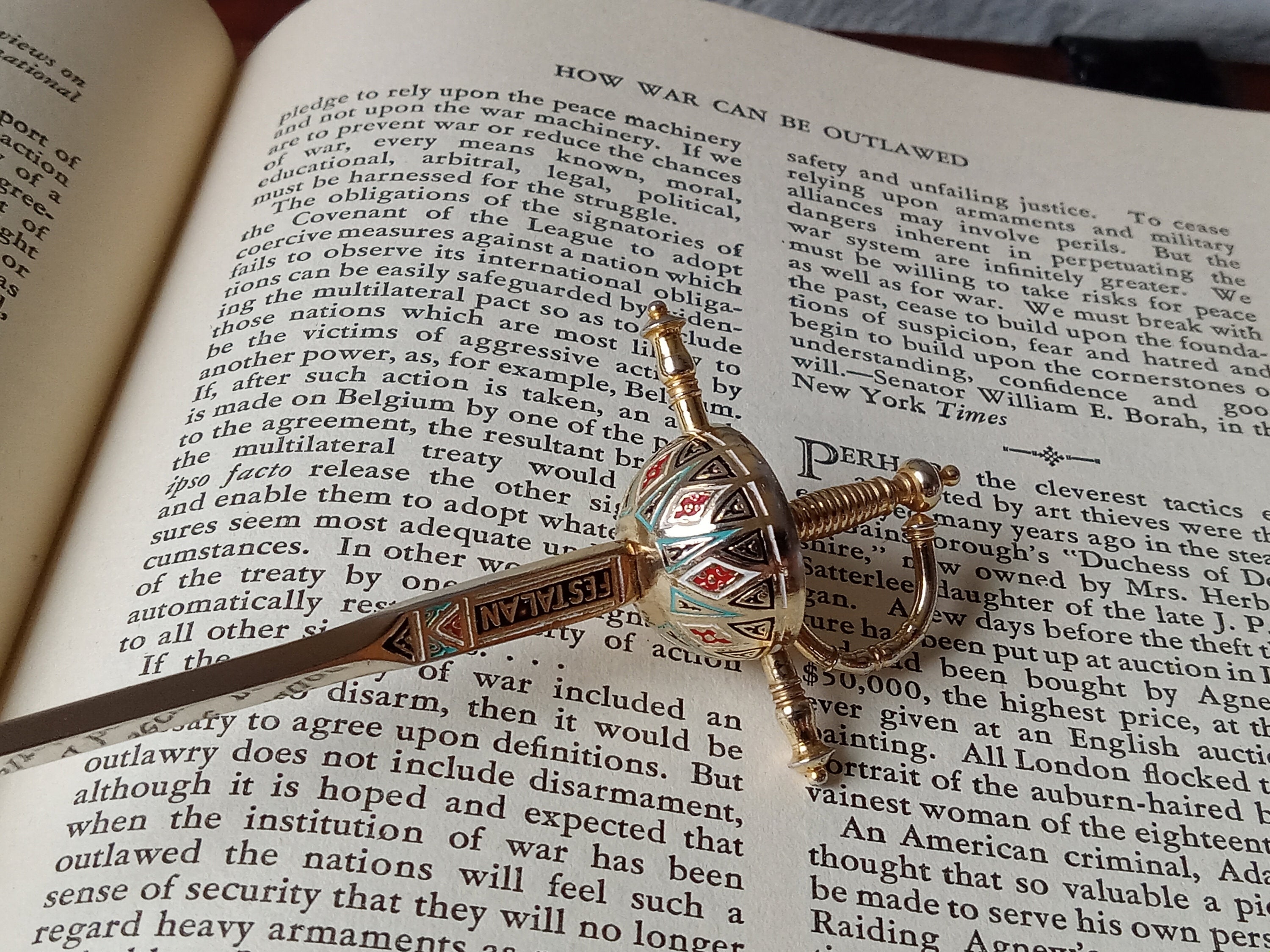 Vintage Festal Miniature Rapier Sword Toledo Metal Letter Opener With ...