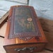 Vintage Heavily Distressed Tooled Leather Document/trinket/jewelry Box ...