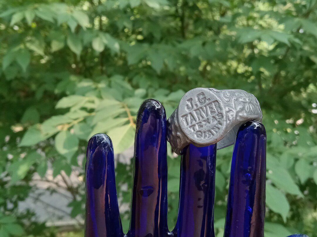 Antique J G Tarver Texas Giant Circus Sideshow Lead Souvenir Ring ...