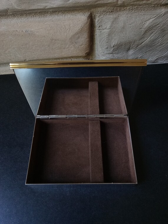 Vintage Italian Lined Metal Box With Adjustable Divid… - Gem