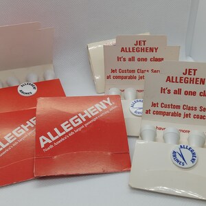 Vintage Six Sets of Four Obsolete Allegheny Airlines Promo Advertising ...