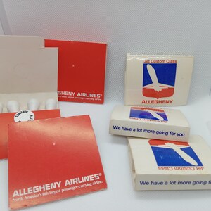 Vintage Six Sets Of Four Obsolete Allegheny Airlines Promo Advertising