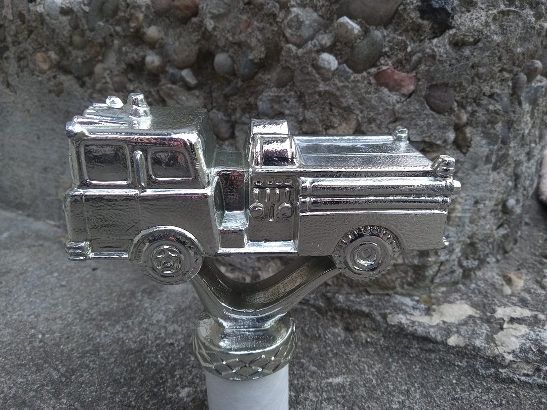 Vintage Heavy Metal Fire Engine Trophy Topper, Bright Shining Silver ...