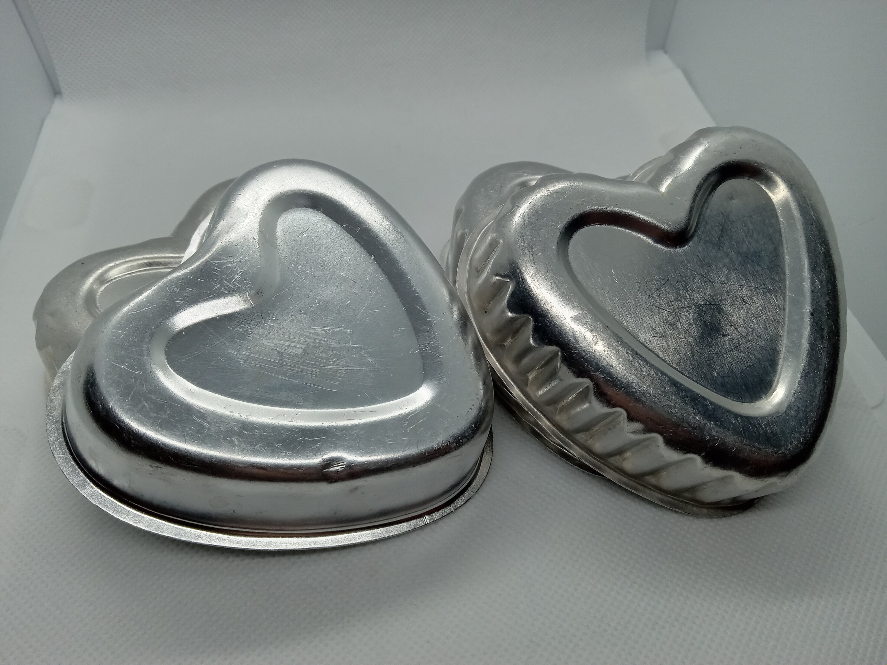 Vintage Set of Five Mini Heart Shaped Aluminum Baking Tins, Arrives ...