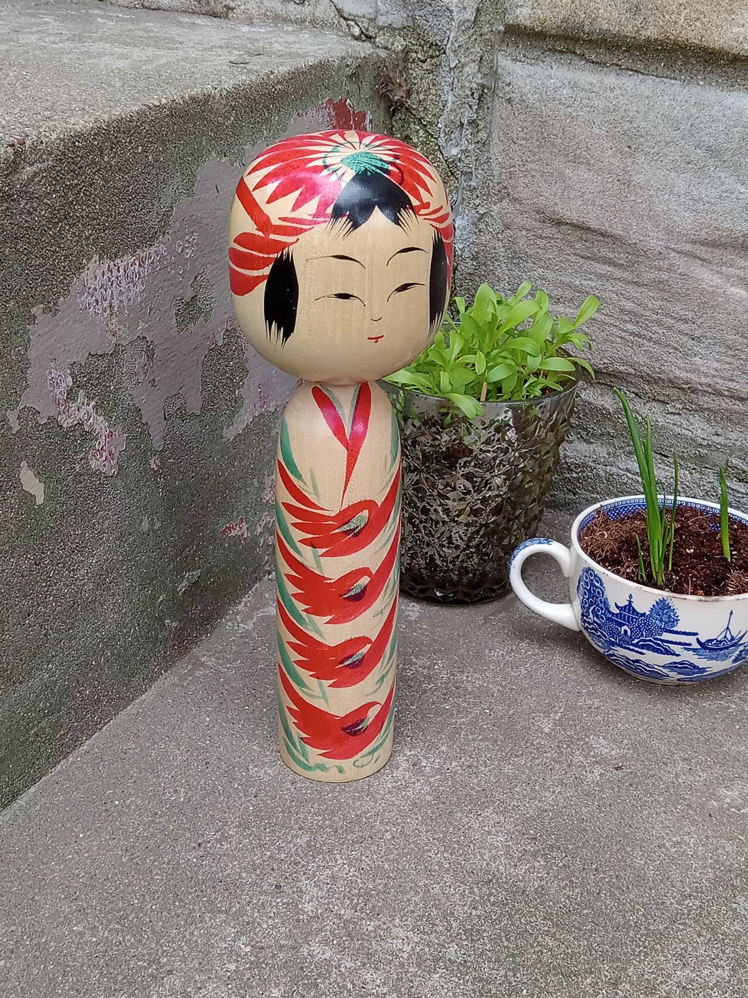 Vintage Traditional Extra Large Authentic Japanese Wooden Kokeshi Doll ...