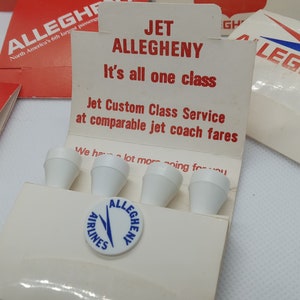 Vintage Six Sets of Four Obsolete Allegheny Airlines Promo Advertising ...