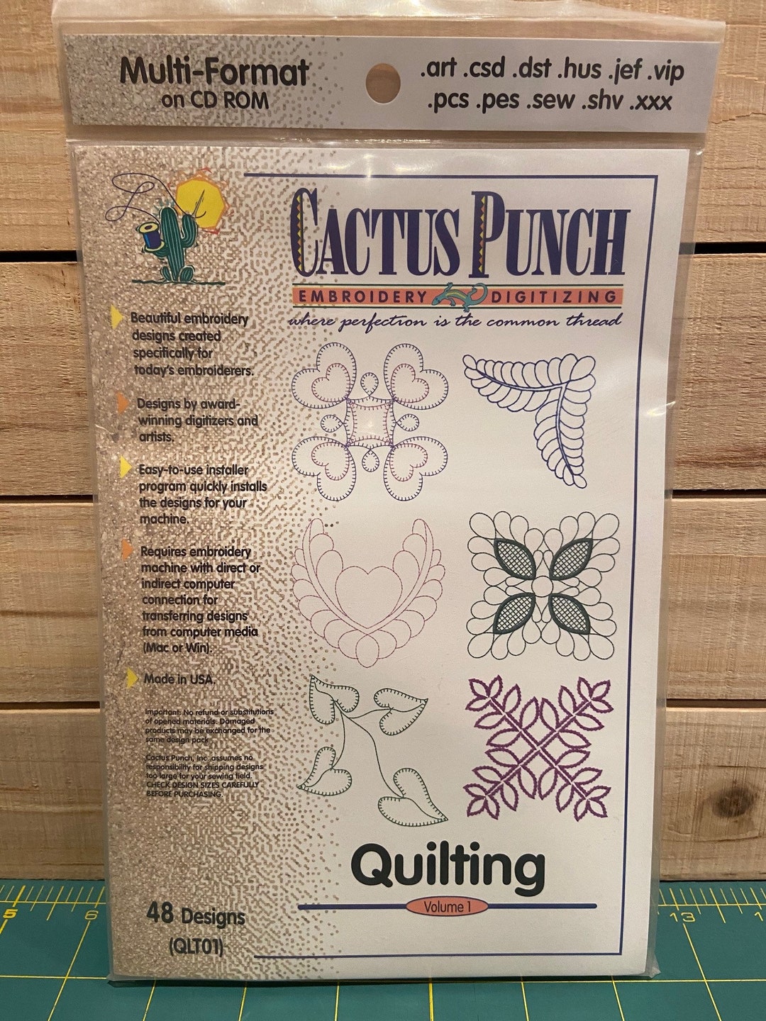 Cactus Punch Quilting Vol. 1 - Embroidery CD - New - Etsy