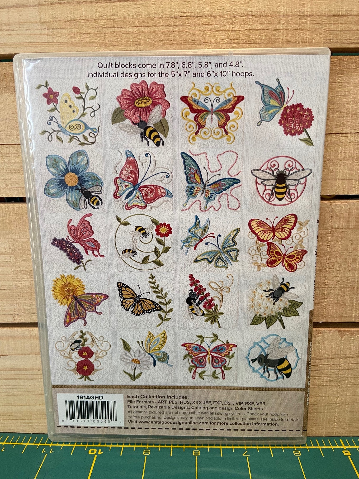 Anita Goodesign Mix & Match Quilting Butterflies and Bees Machine ...