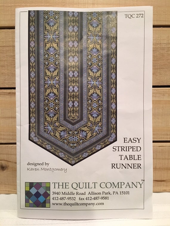 Easy Striped Table Runner Kit Pattern by the Quilt Company - Etsy