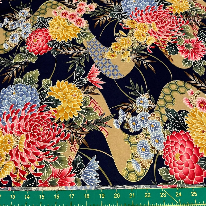 Asian Print Fabric - Etsy