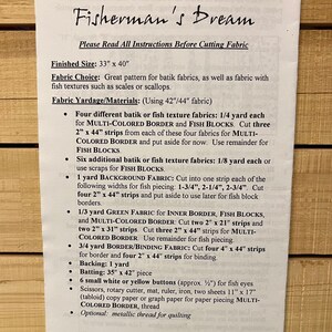 Fisherman's Dream Pattern #043FD - Designed by Kathy Love of Love Quilt ...