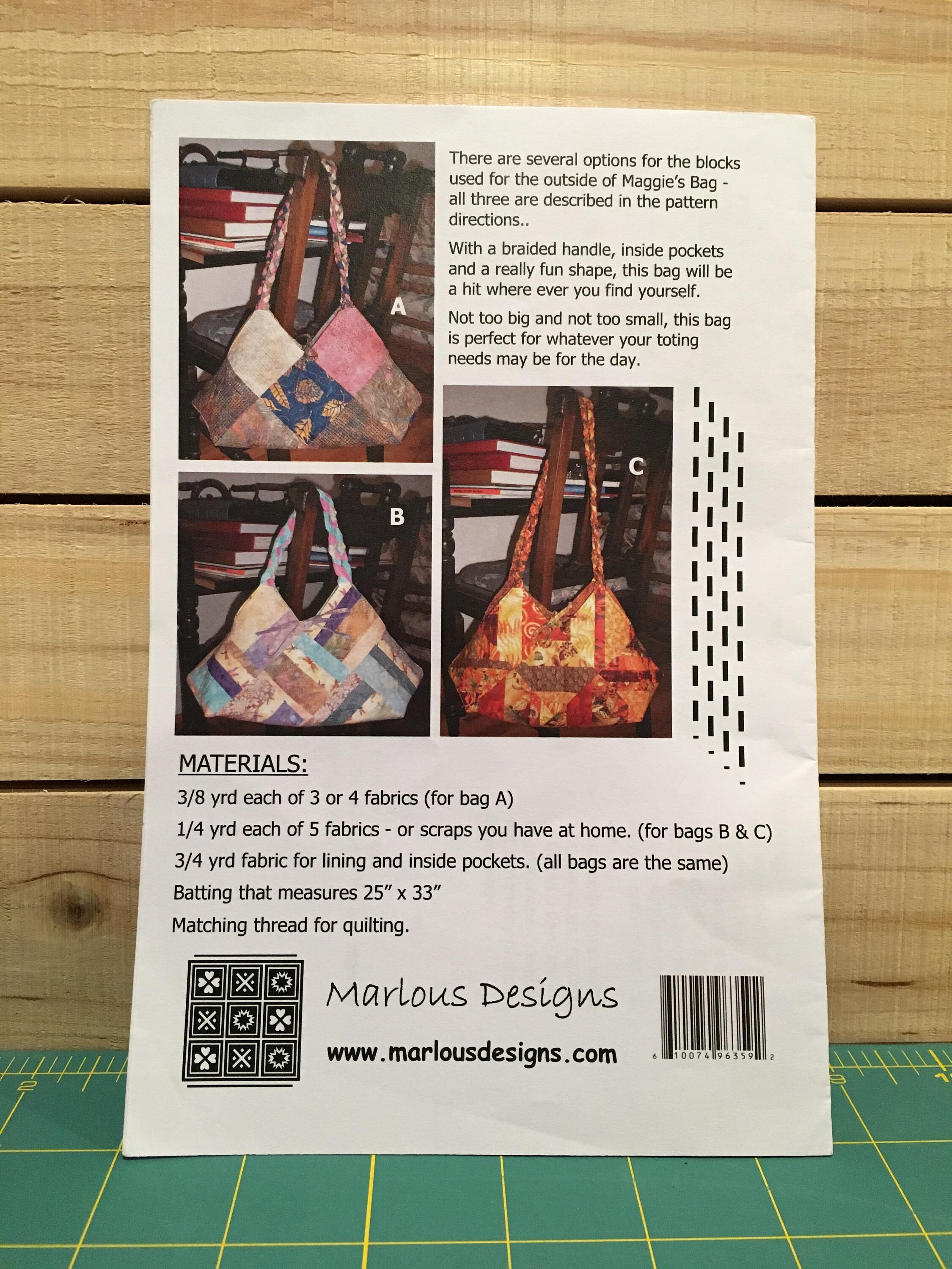 Marlous Designs the Cross Town Carry Maggie's Bag Pattern - Etsy