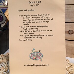 The Quilting Bug "snack Quilt" Kit - Finished Size 67" X 67" - Etsy