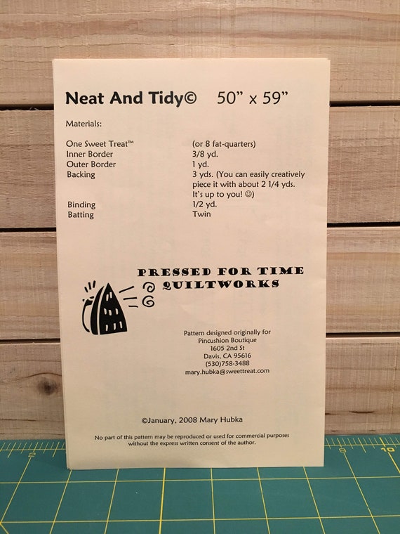 Jewelry & Beauty Neat and Tidy Quilt Pattern Designed by Mary Hubka ...