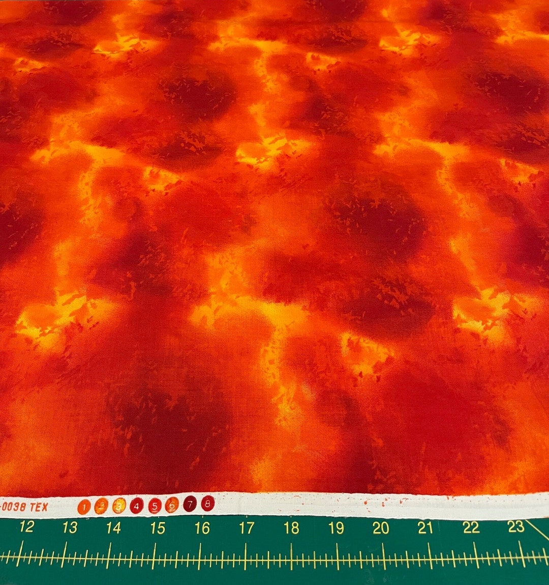 Orange and Yellow Mottled Fabric - Pattern #C-0038 TEX - Designed by ...